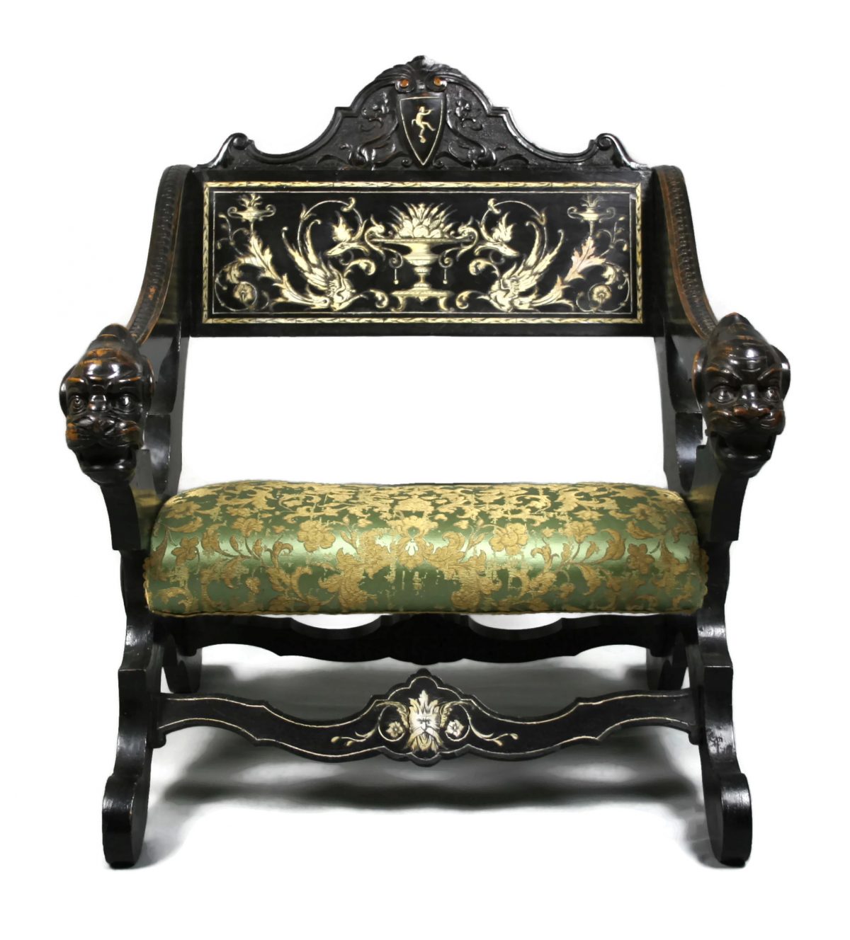 Art Deco Recliner/ Rocking Chair Egyptian Revival Style