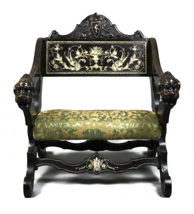 Art Deco Recliner/ Rocking Chair Egyptian Revival Style