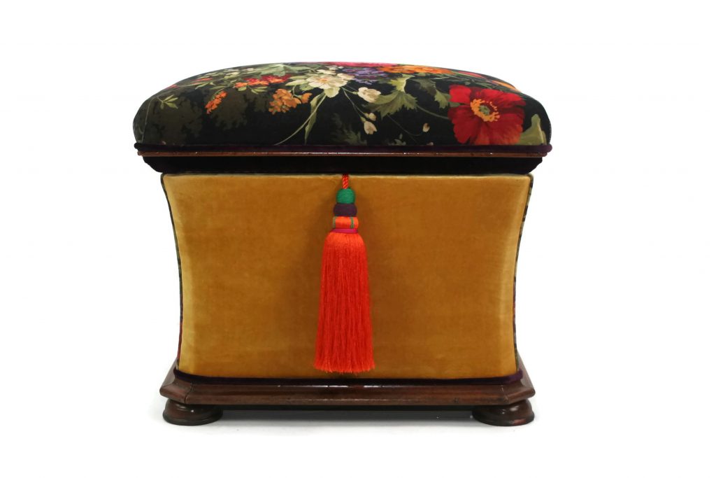 Victorian Hexagonal Mahogany Ottoman Box - SOLD - Antique Chairs ...